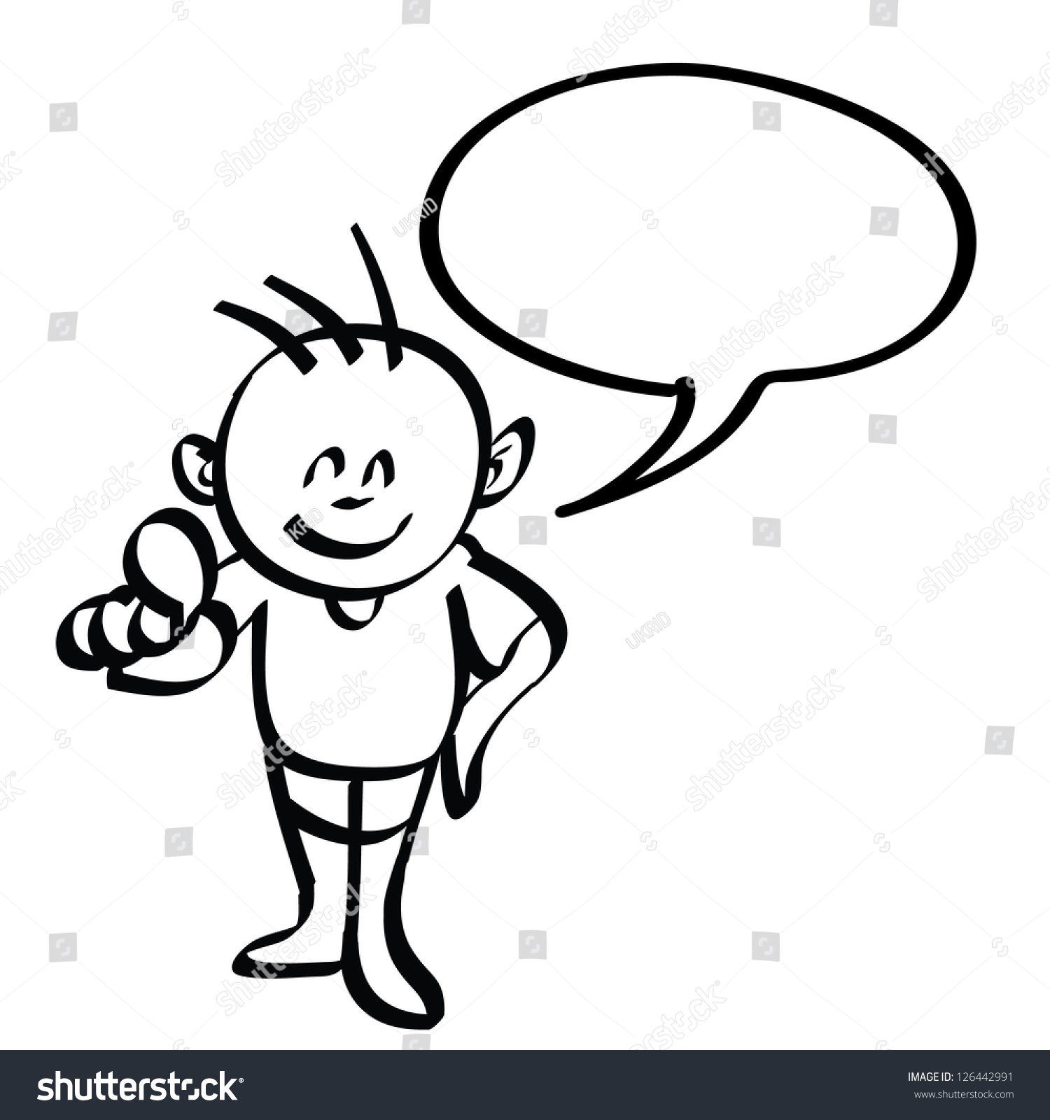 Cartoon Boy Hand Drawn: Vector có sẵn (miễn phí bản quyền) 126442991 ...