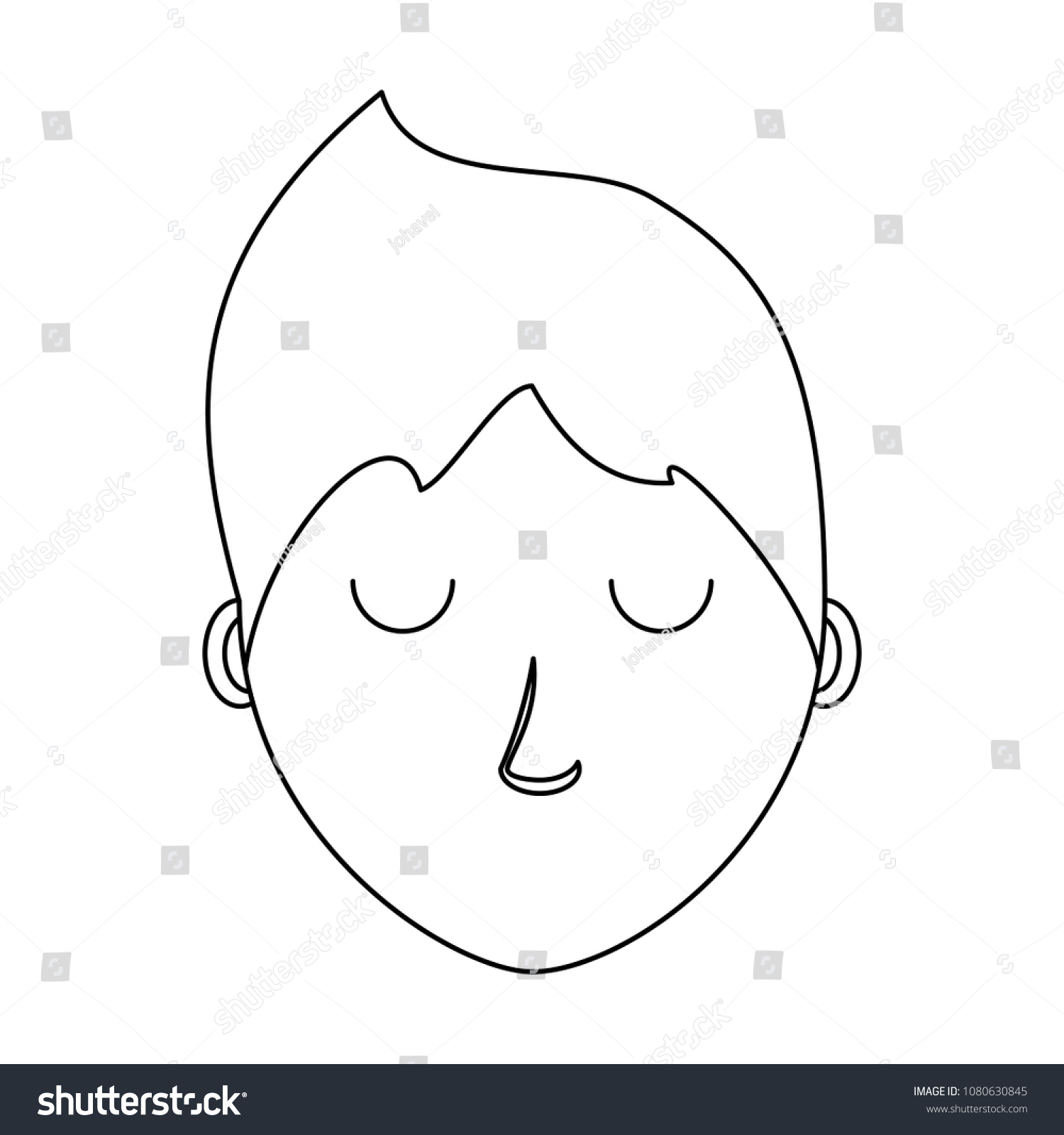 Cartoon Boy Head Icon Stock Vector (Royalty Free) 1080630845 | Shutterstock