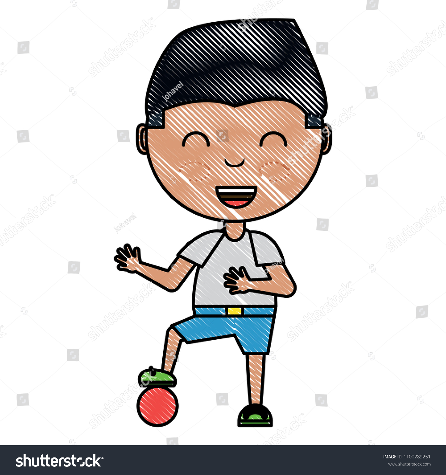 Cartoon Boy Icon: vector de stock (libre de regalías) 1100289251 ...
