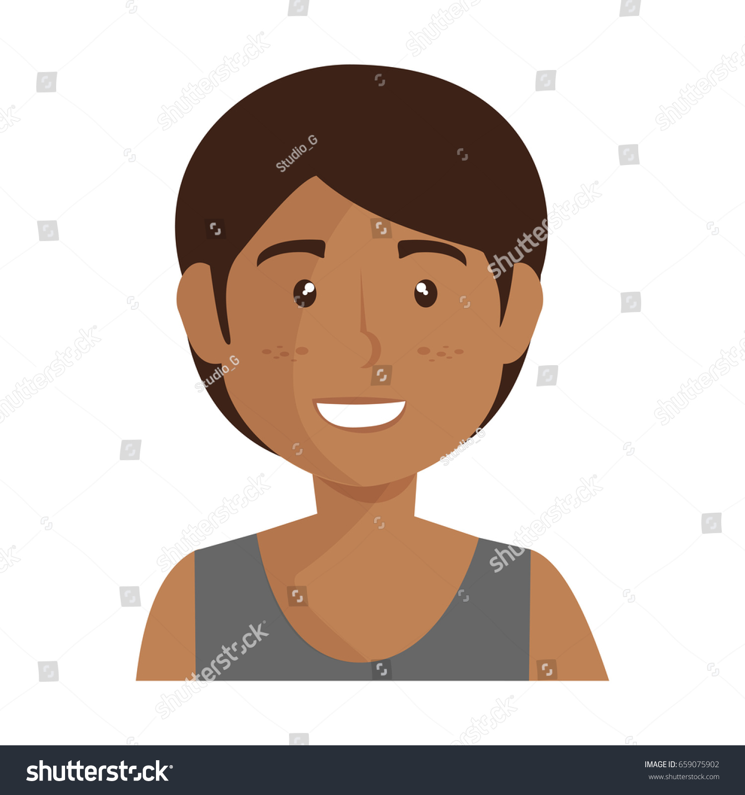 Cartoon Boy Icon Stock Vector (Royalty Free) 659075902