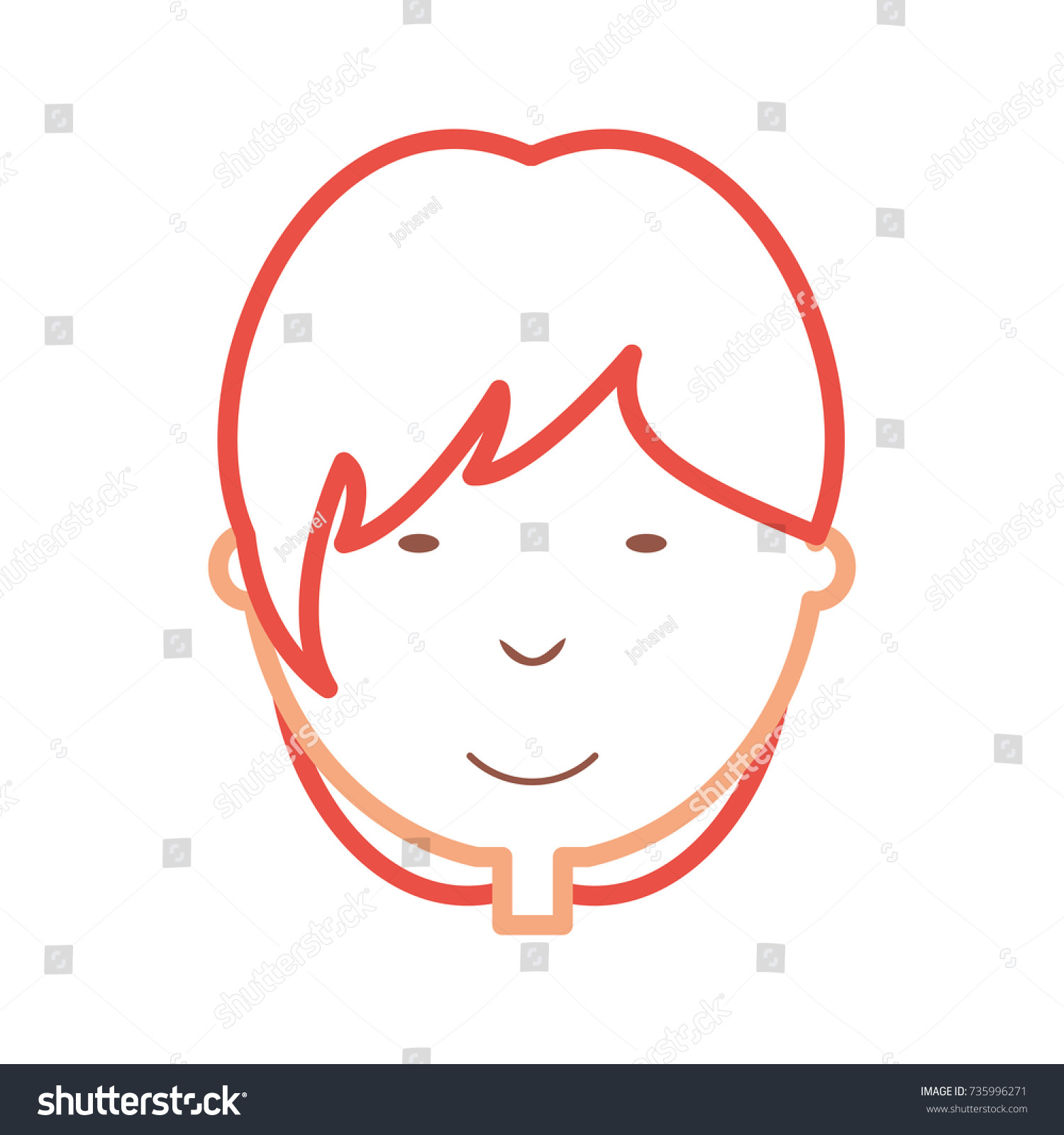 Cartoon Boy Icon: vector de stock (libre de regalías) 735996271