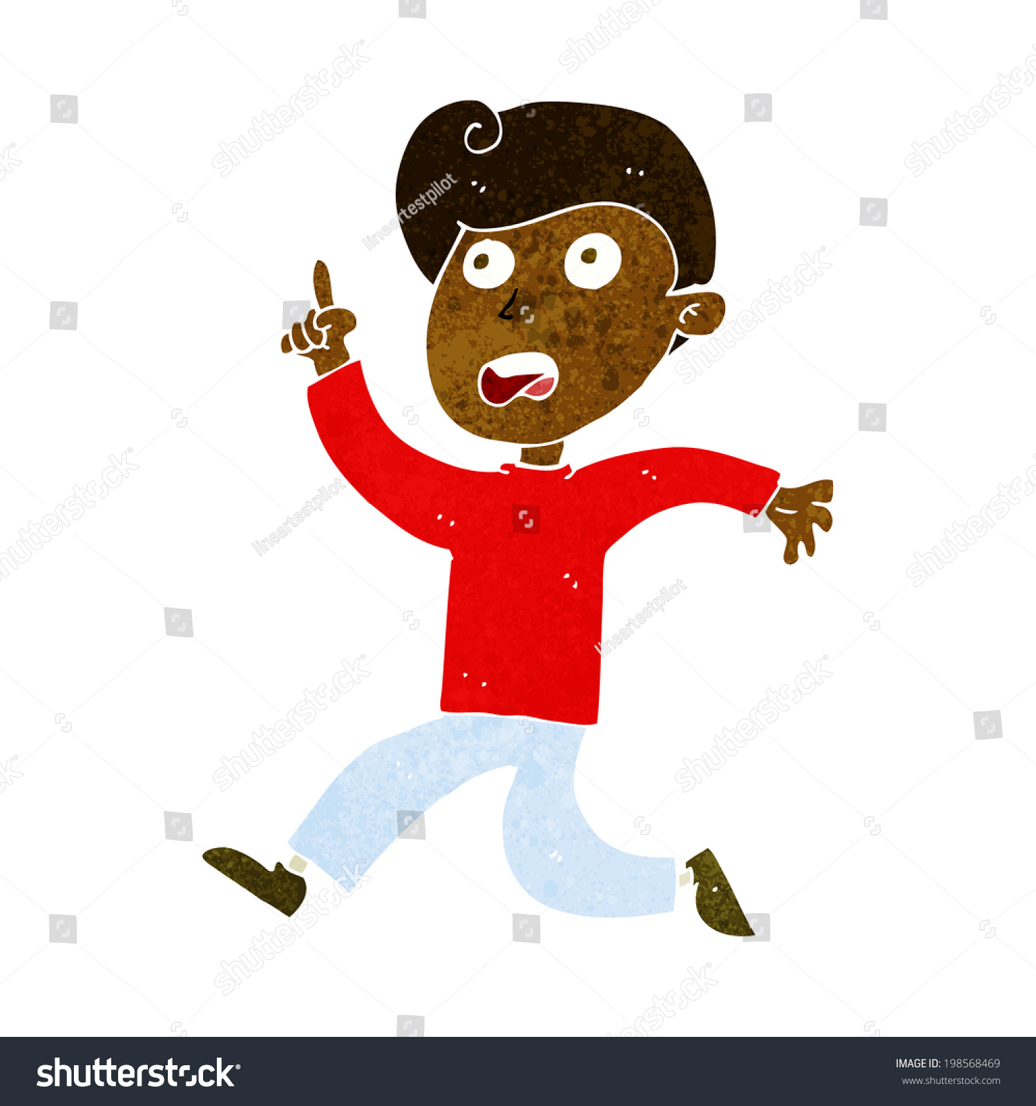 Cartoon Boy Panicking Stock Vector (Royalty Free) 198568469 | Shutterstock