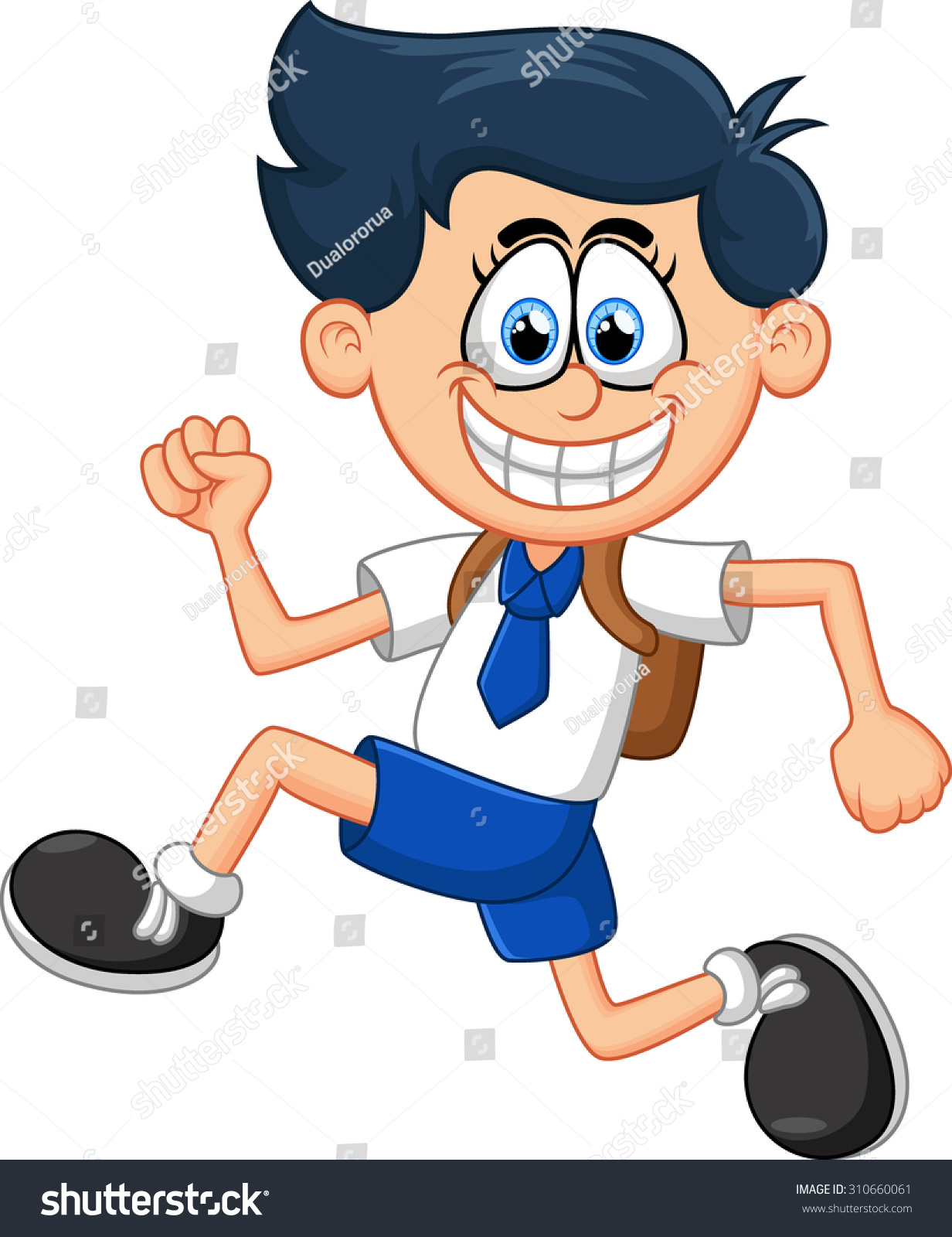 Cartoon Boy Running Stock Vector (Royalty Free) 310660061 | Shutterstock
