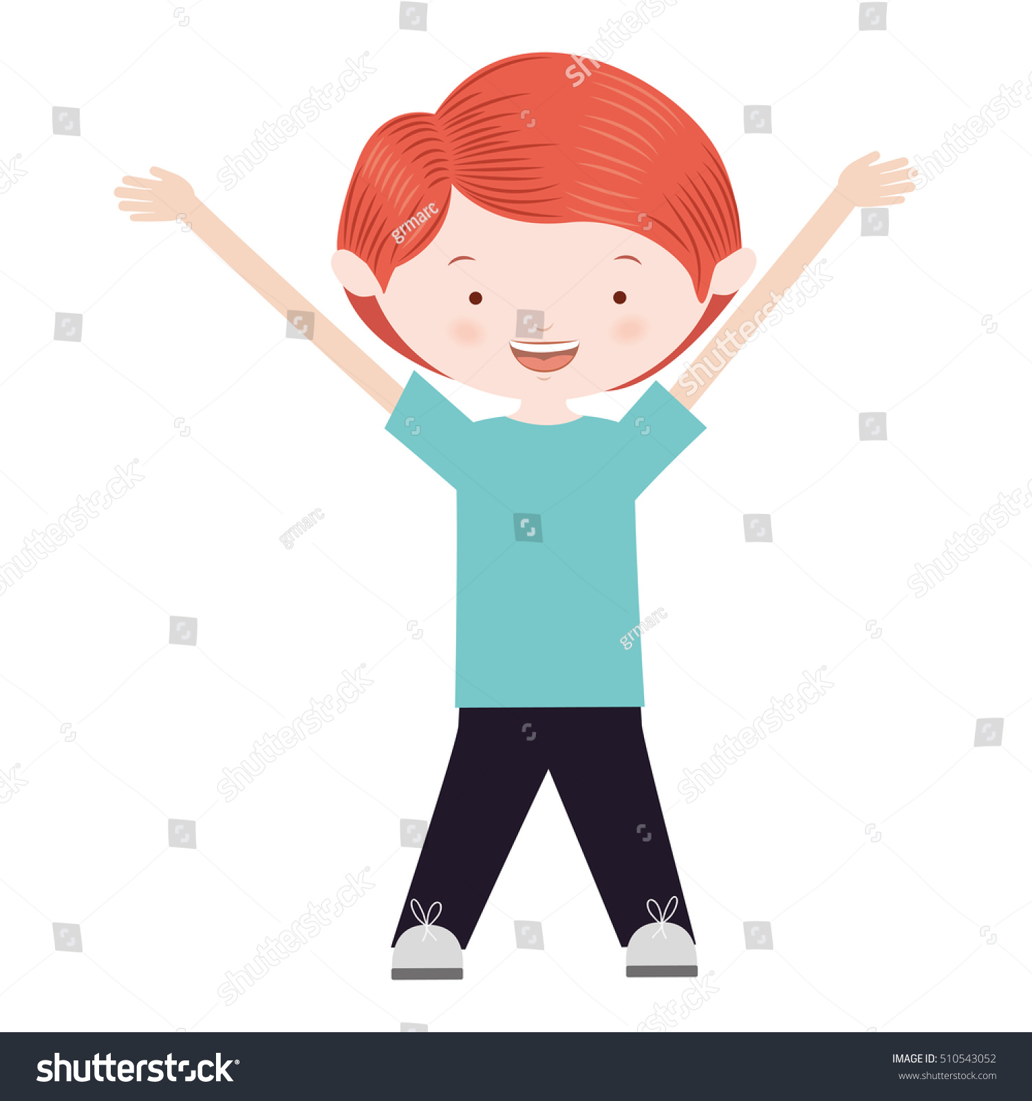 Cartoon Boy Smiling Stock Vector (Royalty Free) 510543052 | Shutterstock