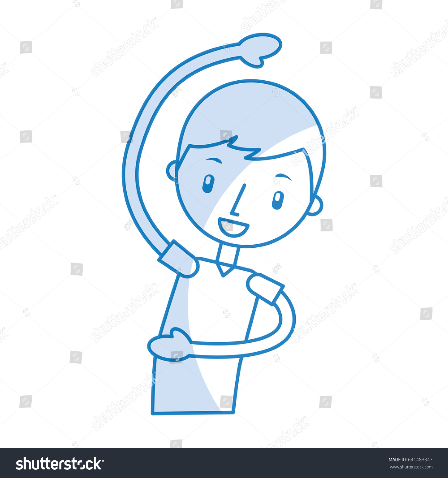 Cartoon Boy Stretching Stock Vector (Royalty Free) 641483347