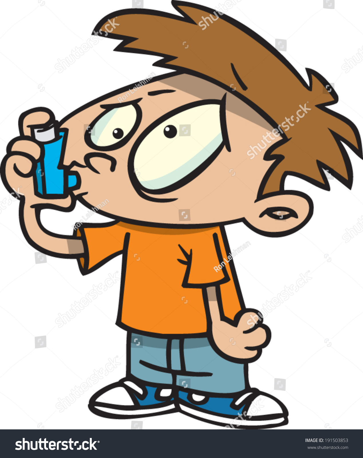 Cartoon Boy Using Inhaler Puffer 库存矢量图（免版税）191503853 | Shutterstock