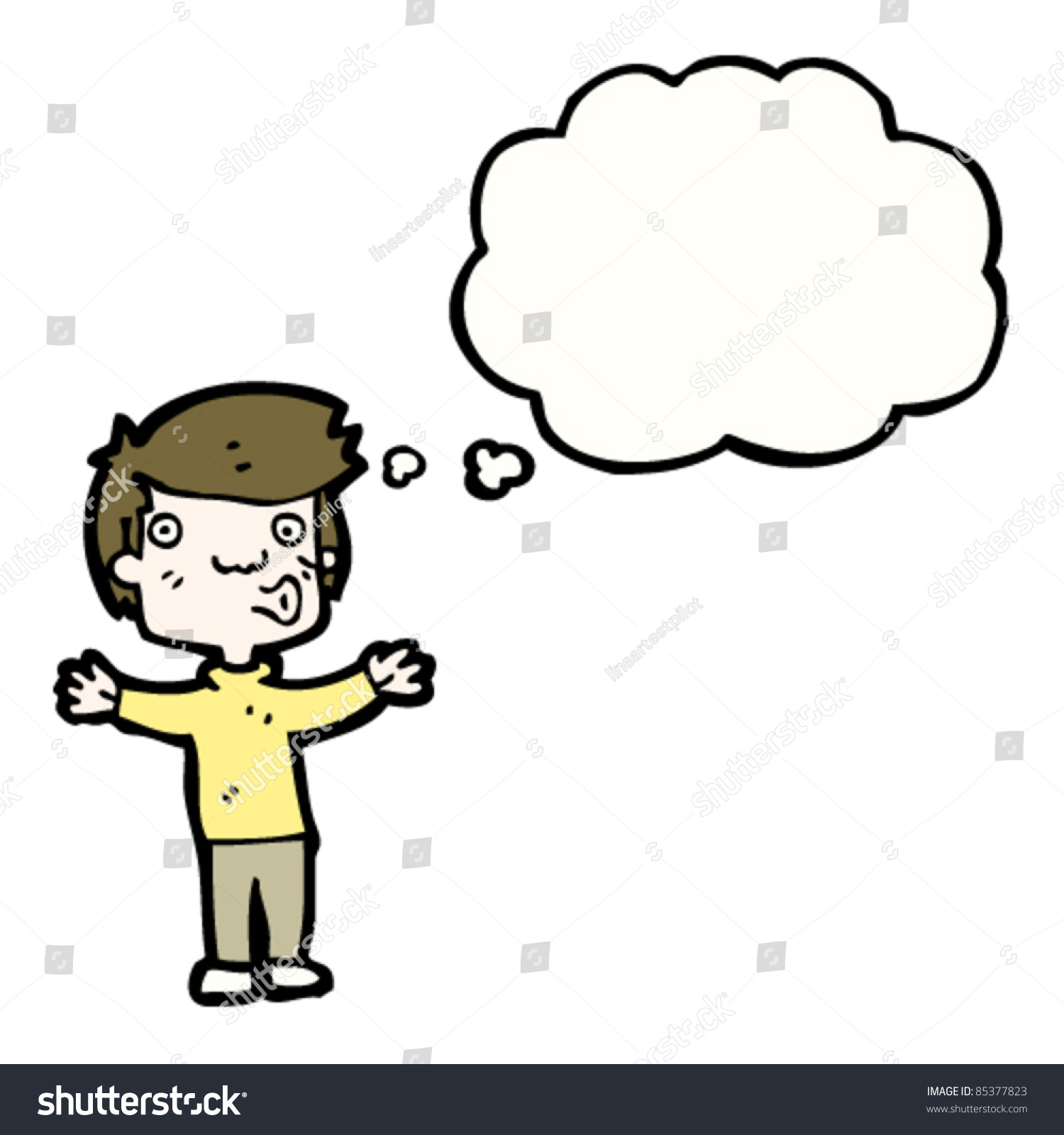 Cartoon Boy Idea Stock Vector (Royalty Free) 85377823 | Shutterstock