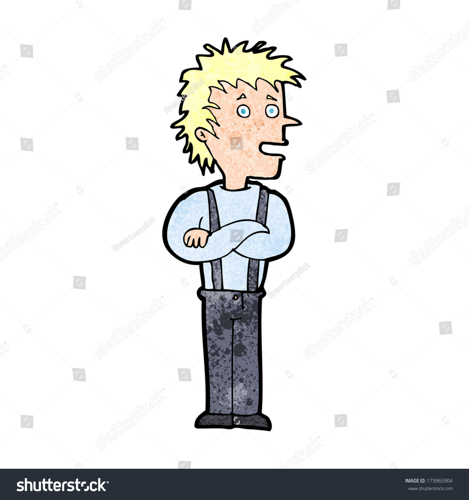 Cartoon Boy Folded Arms Stock Vector (Royalty Free) 173965904 ...