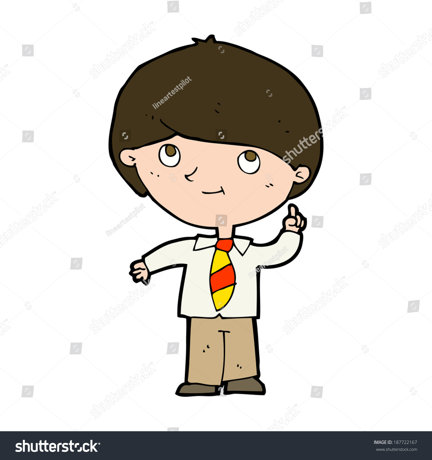 Cartoon Boy Idea Stock Vector (Royalty Free) 187722167 | Shutterstock