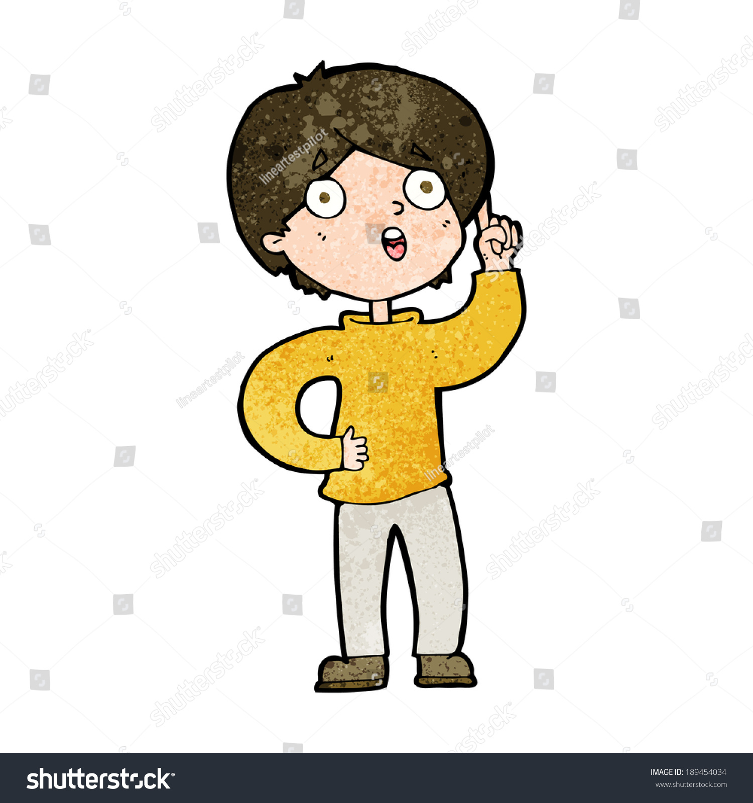 Cartoon Boy Idea Stock Vector (Royalty Free) 189454034