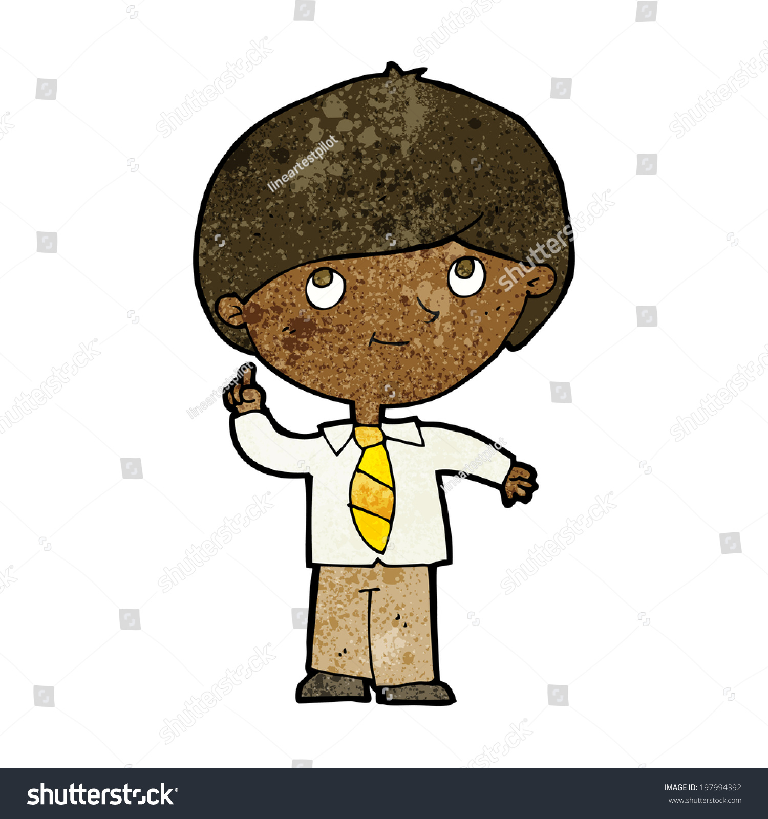 Cartoon Boy Idea Stock Vector (Royalty Free) 197994392 | Shutterstock