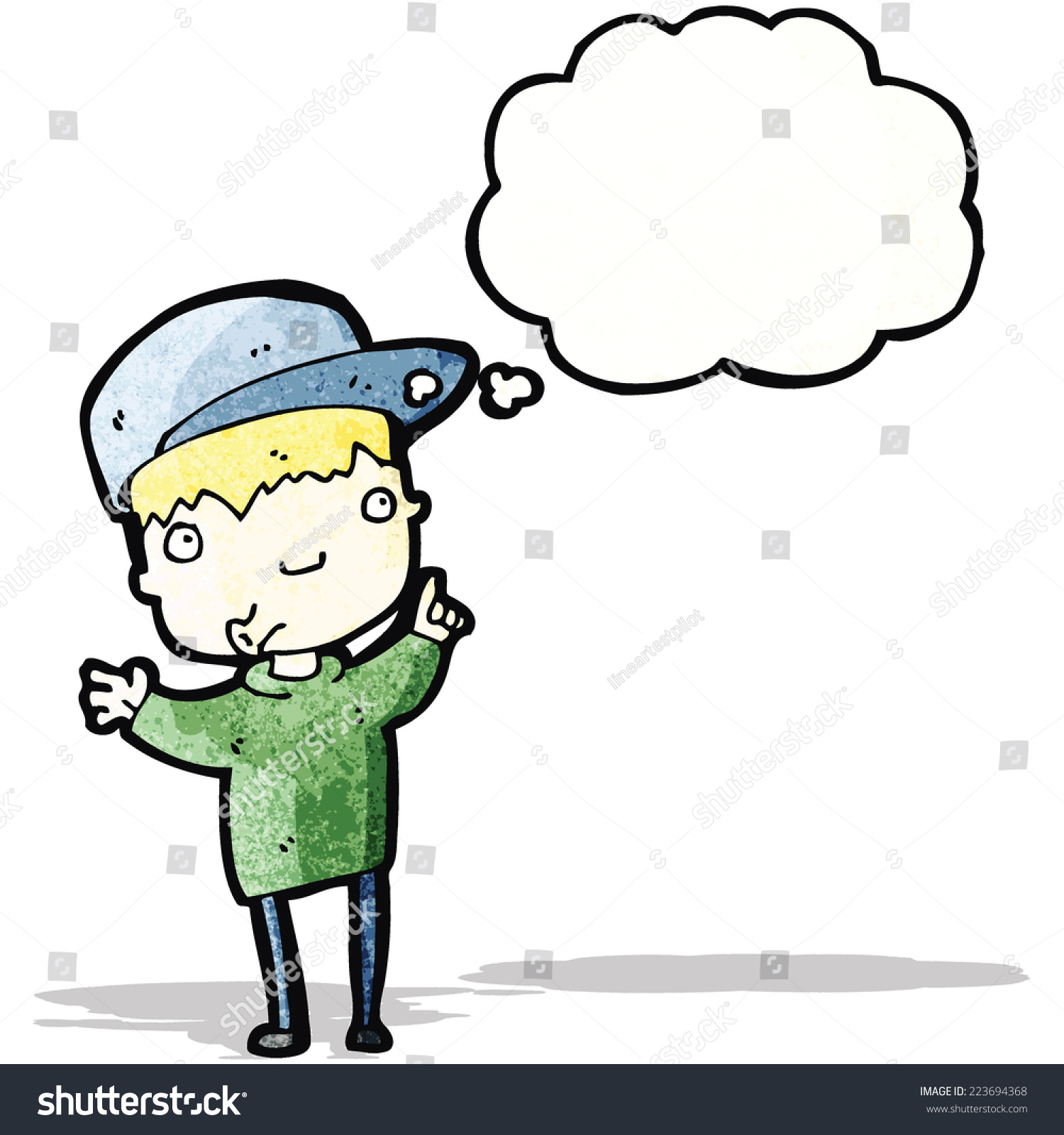 Cartoon Boy Idea Stock Vector (Royalty Free) 223694368
