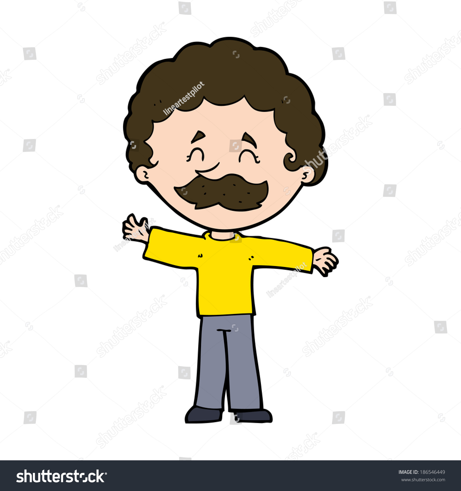 Cartoon Boy Mustache Stock Vector (Royalty Free) 186546449 | Shutterstock