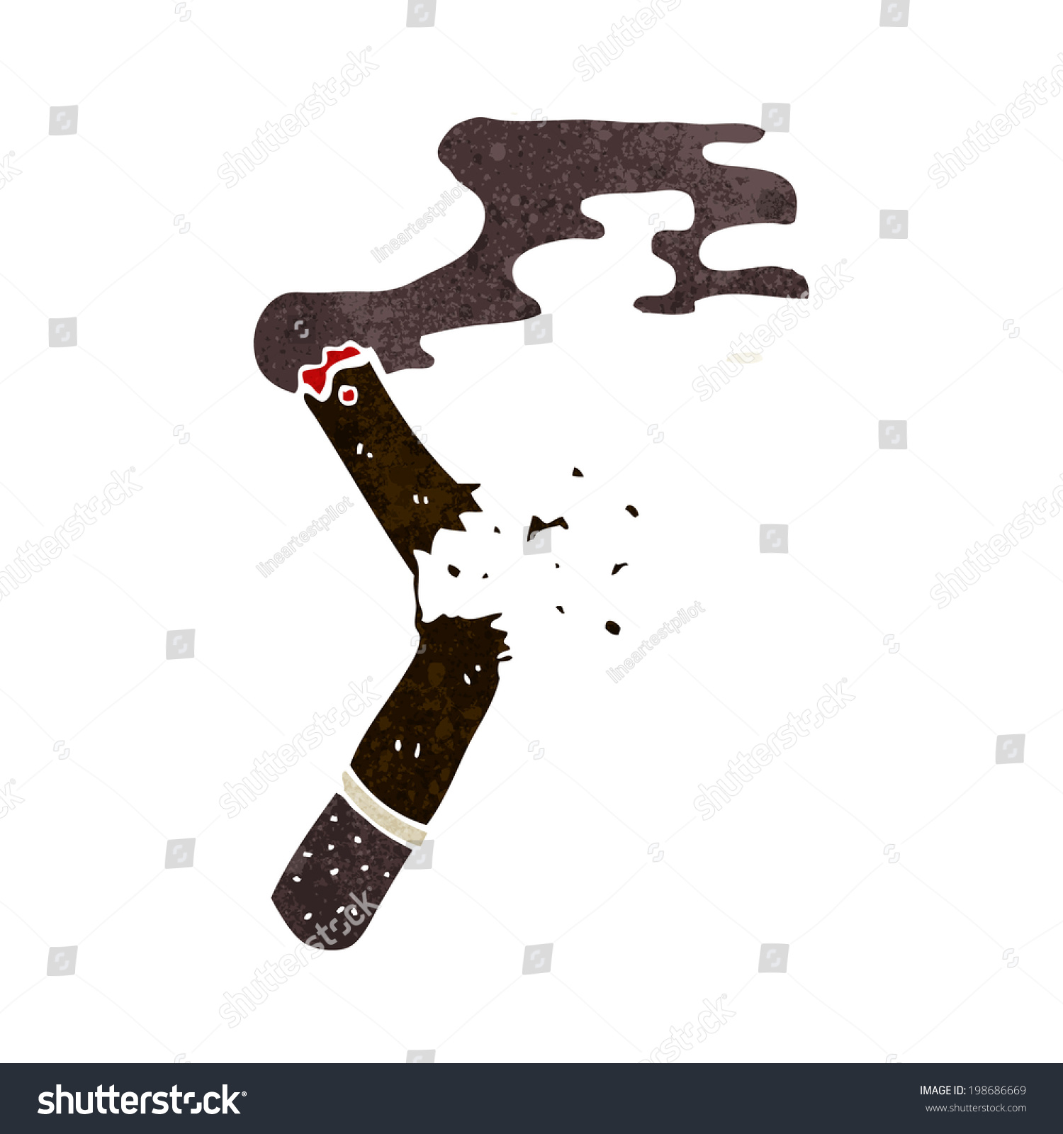 Cartoon Broken Cigar Stock Vector (Royalty Free) 198686669 | Shutterstock