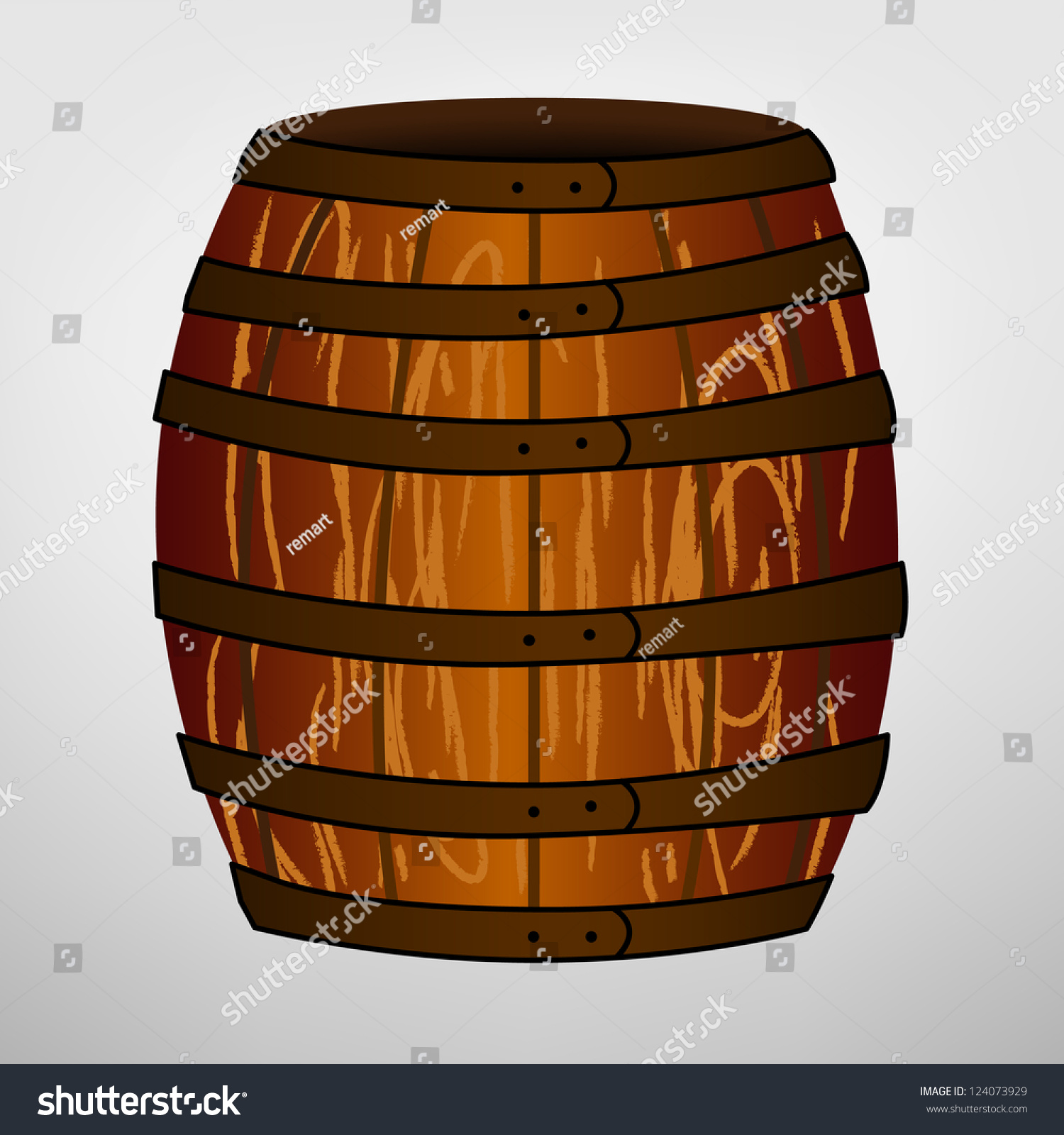 Cartoon Brown Barrel Stock Vector (Royalty Free) 124073929 | Shutterstock