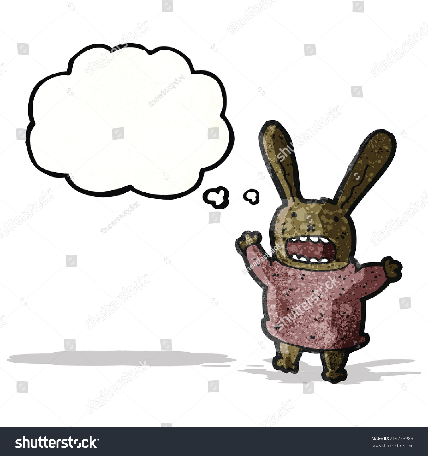 Cartoon Brown Bunny Stock Vector (Royalty Free) 219773983