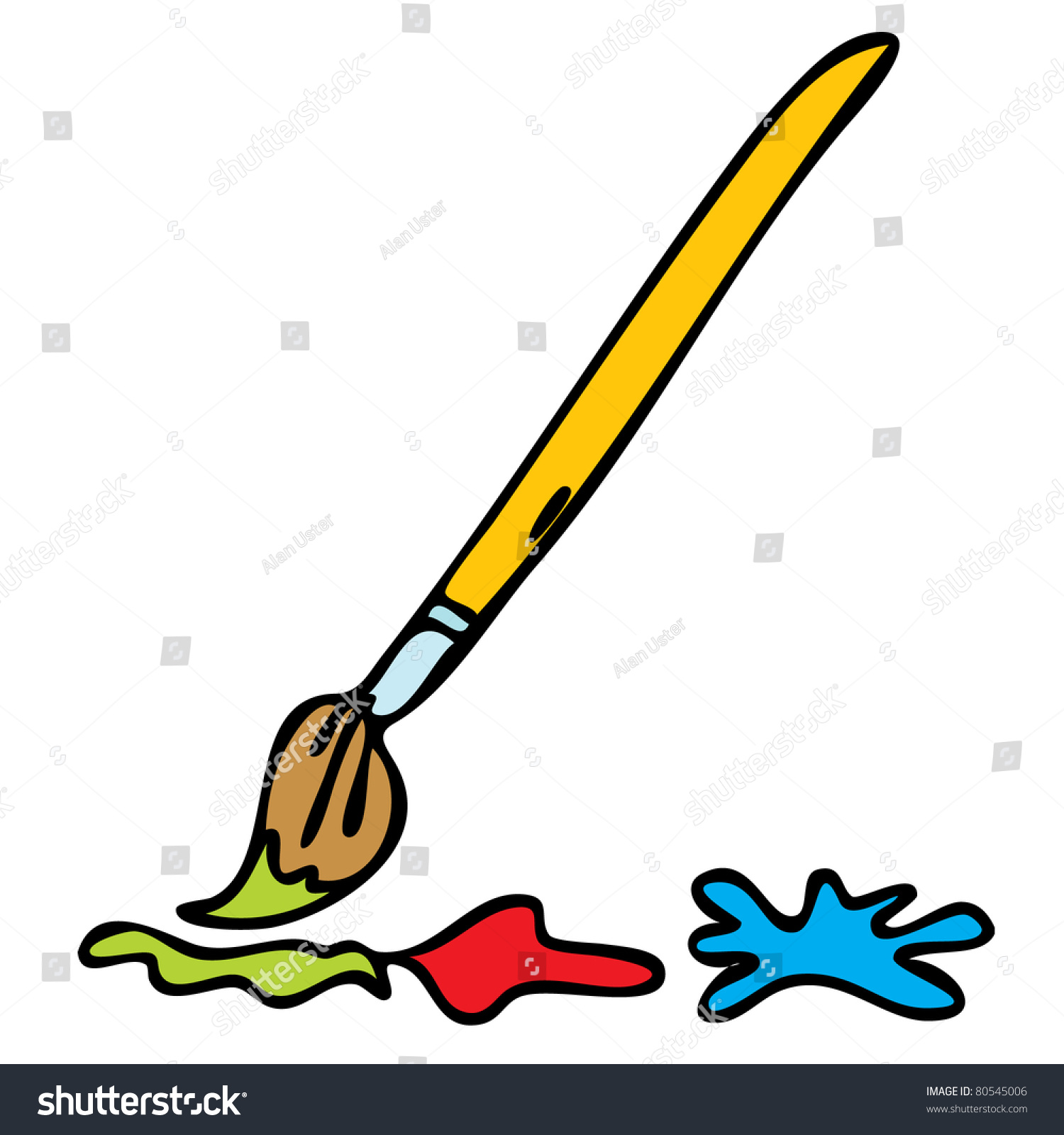 Cartoon Brush Stock Vector (Royalty Free) 80545006 | Shutterstock