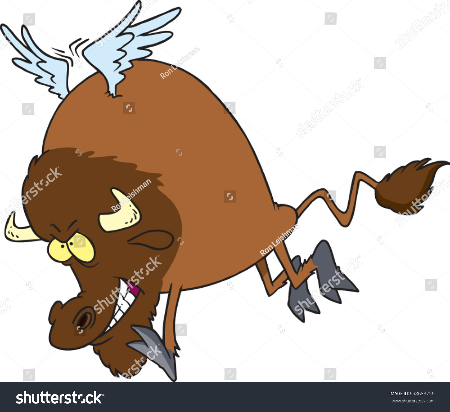 Cartoon Buffalo Wings Stock Vector (Royalty Free) 698683756