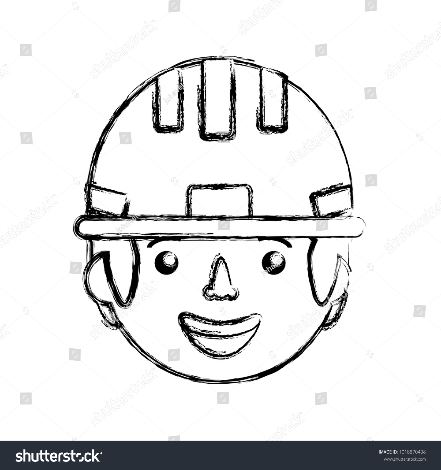 Cartoon Builder Man Icon Stock Vector (Royalty Free) 1018870408 ...