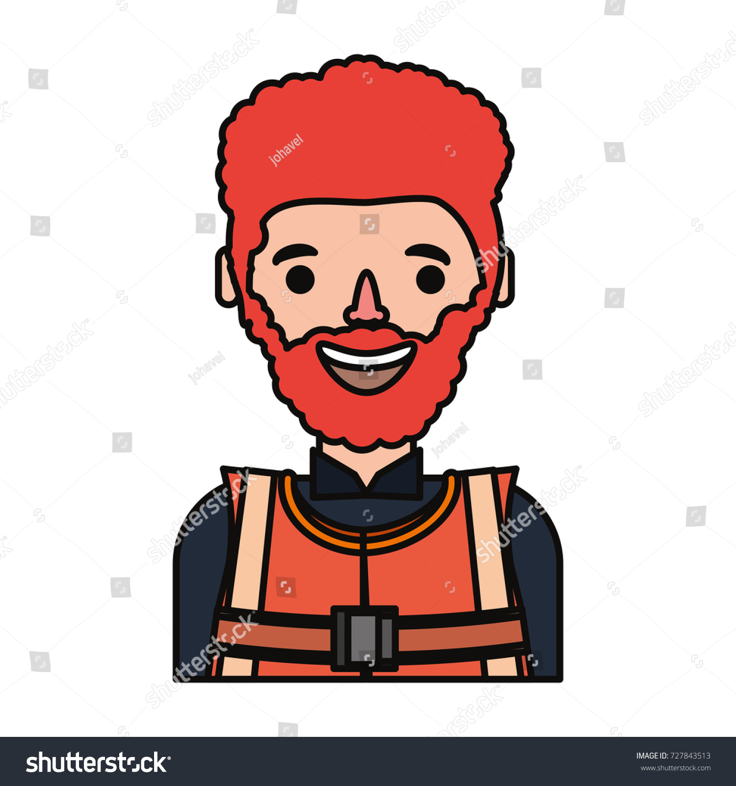 Cartoon Builder Man Icon Stock Vector (Royalty Free) 727843513 ...