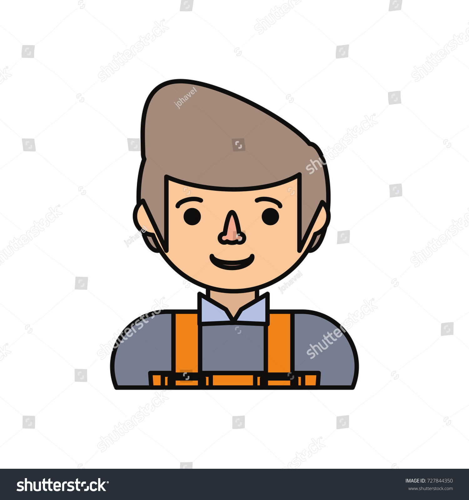 Cartoon Builder Man Icon Stock Vector (Royalty Free) 727844350 ...