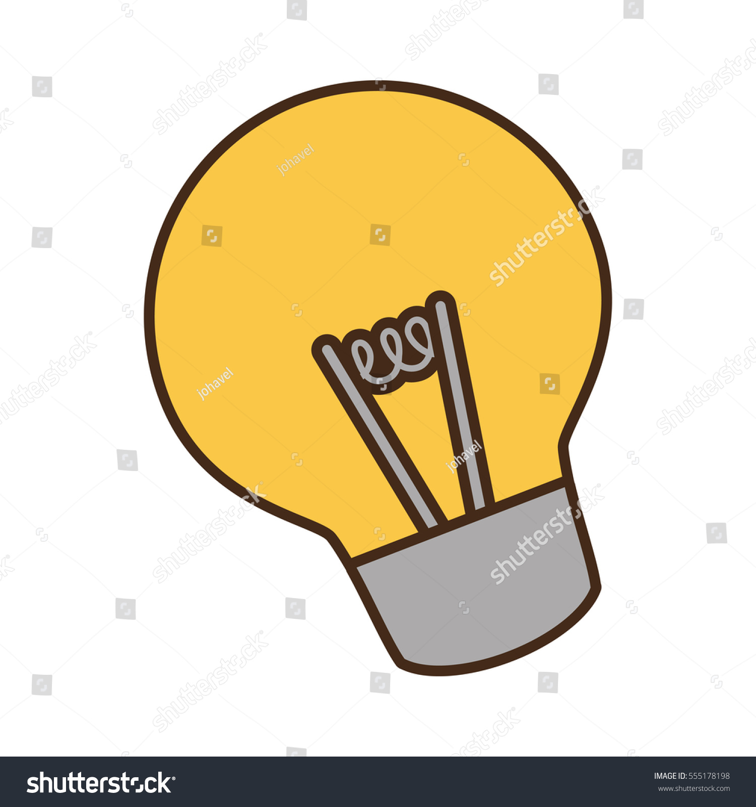 Cartoon Bulb Light Idea Creativity Vector Stock Vector (Royalty Free ...