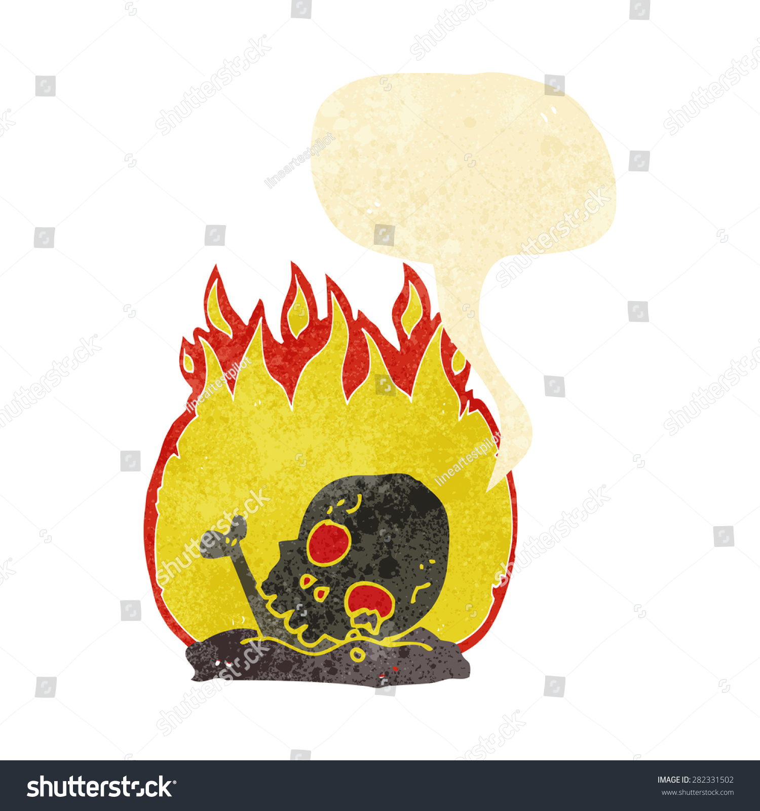 Cartoon Burning Bones Stock Vector (Royalty Free) 282331502