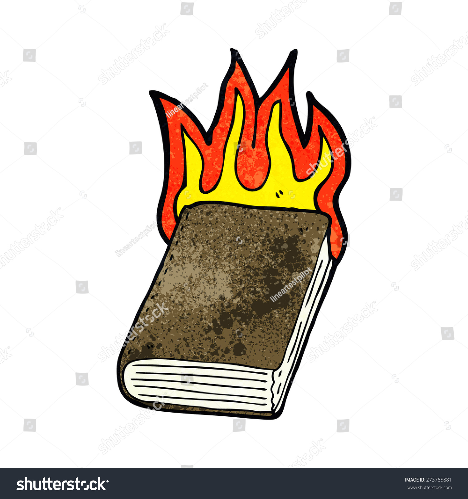Cartoon Burning Book Stock Vector (Royalty Free) 273765881 | Shutterstock