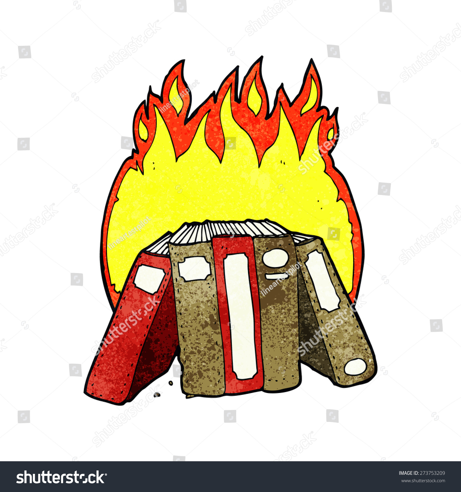 Cartoon Burning Books Stock Vector (Royalty Free) 273753209 | Shutterstock