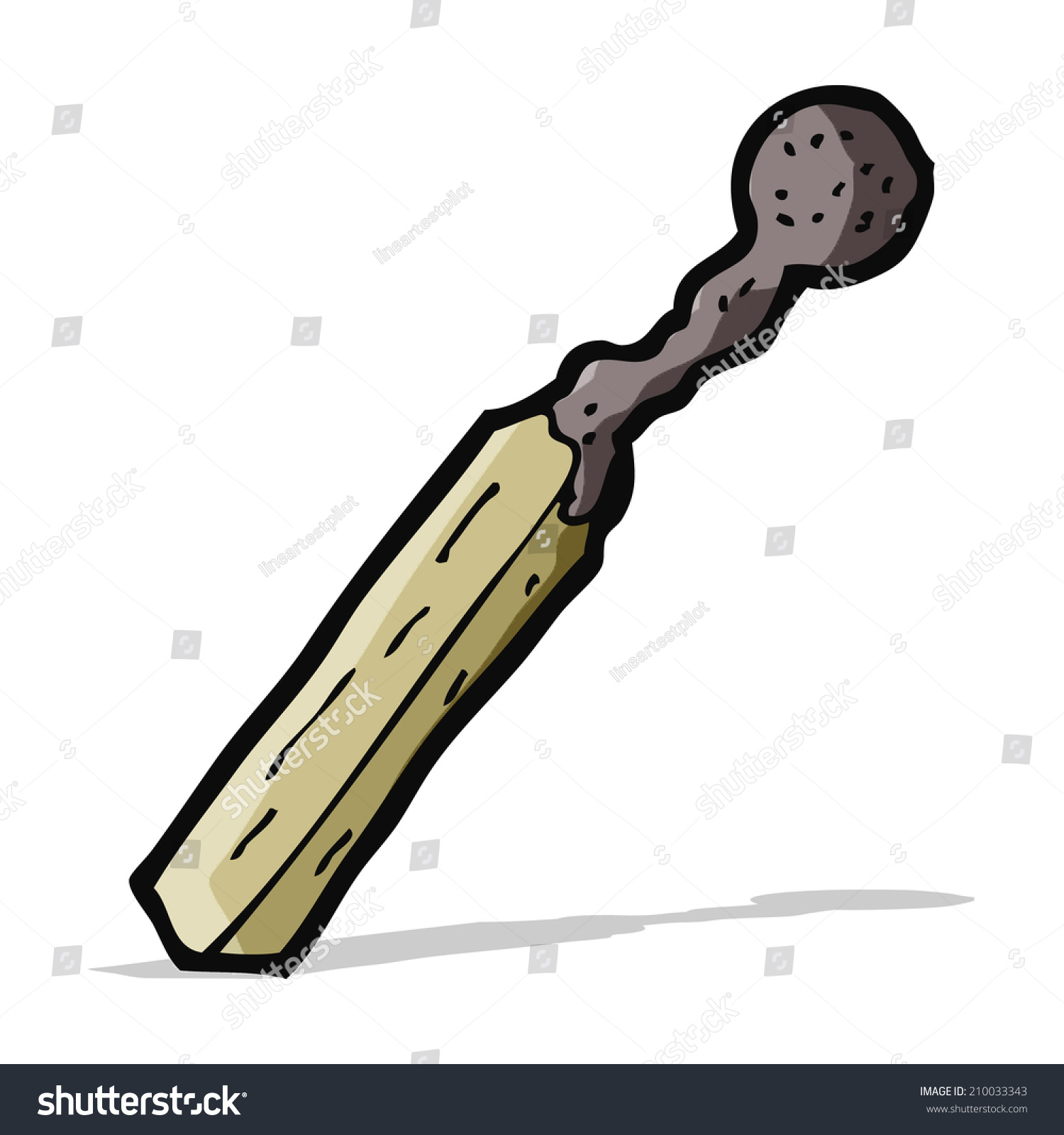 Cartoon Burnt Match Stock Vector (Royalty Free) 210033343 | Shutterstock