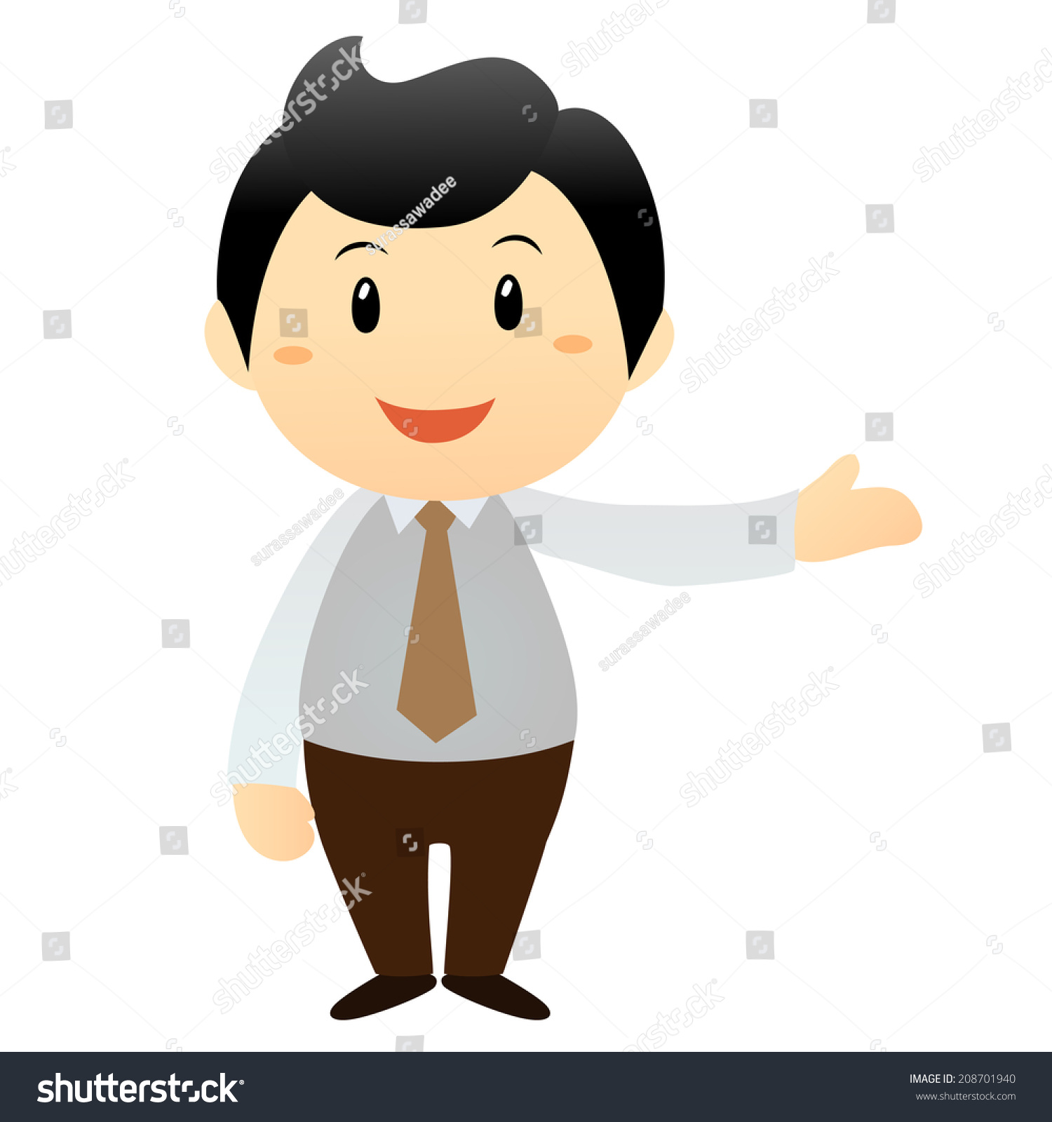 Cartoon Business Man Stock Vector (Royalty Free) 208701940 | Shutterstock