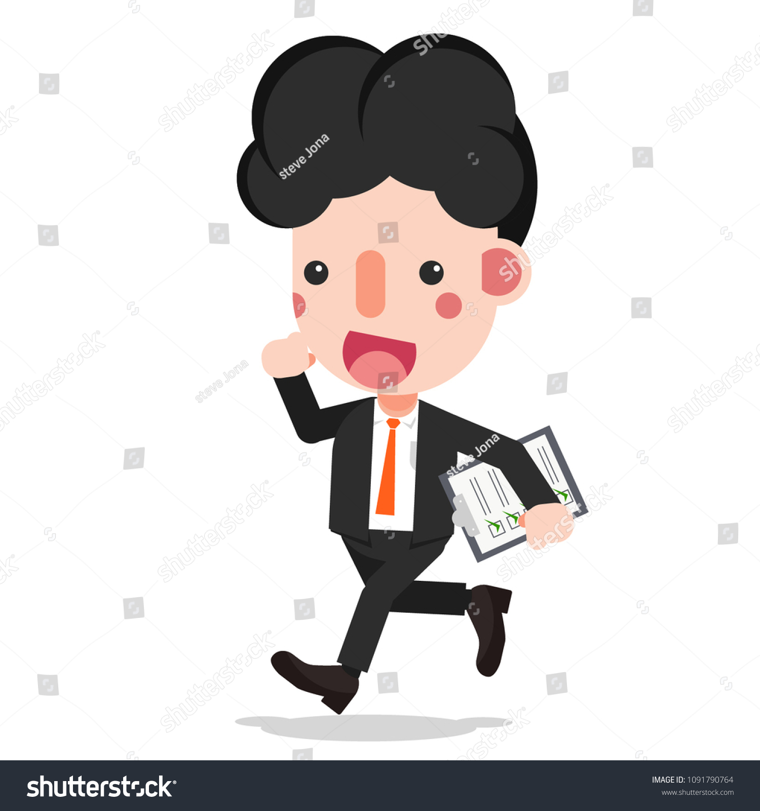 Cartoon Business Man Vector 스톡 벡터(로열티 프리) 1091790764 | Shutterstock