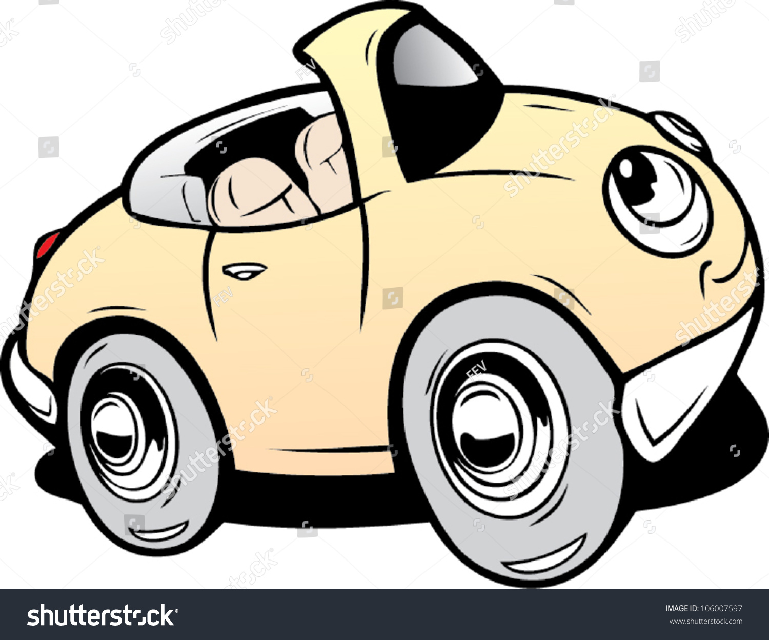 Cartoon Cabriolet Stock Vector (Royalty Free) 106007597