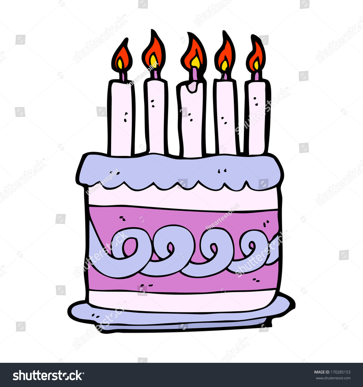 Cartoon Cake Stock Vector (Royalty Free) 170285153 | Shutterstock