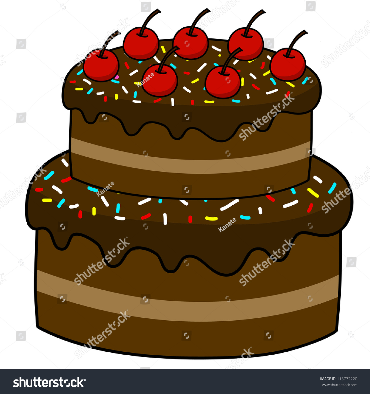 Cartoon Cake Hand Drawing Vector: เวกเตอร์สต็อก (ปลอดค่าลิขสิทธิ์ ...
