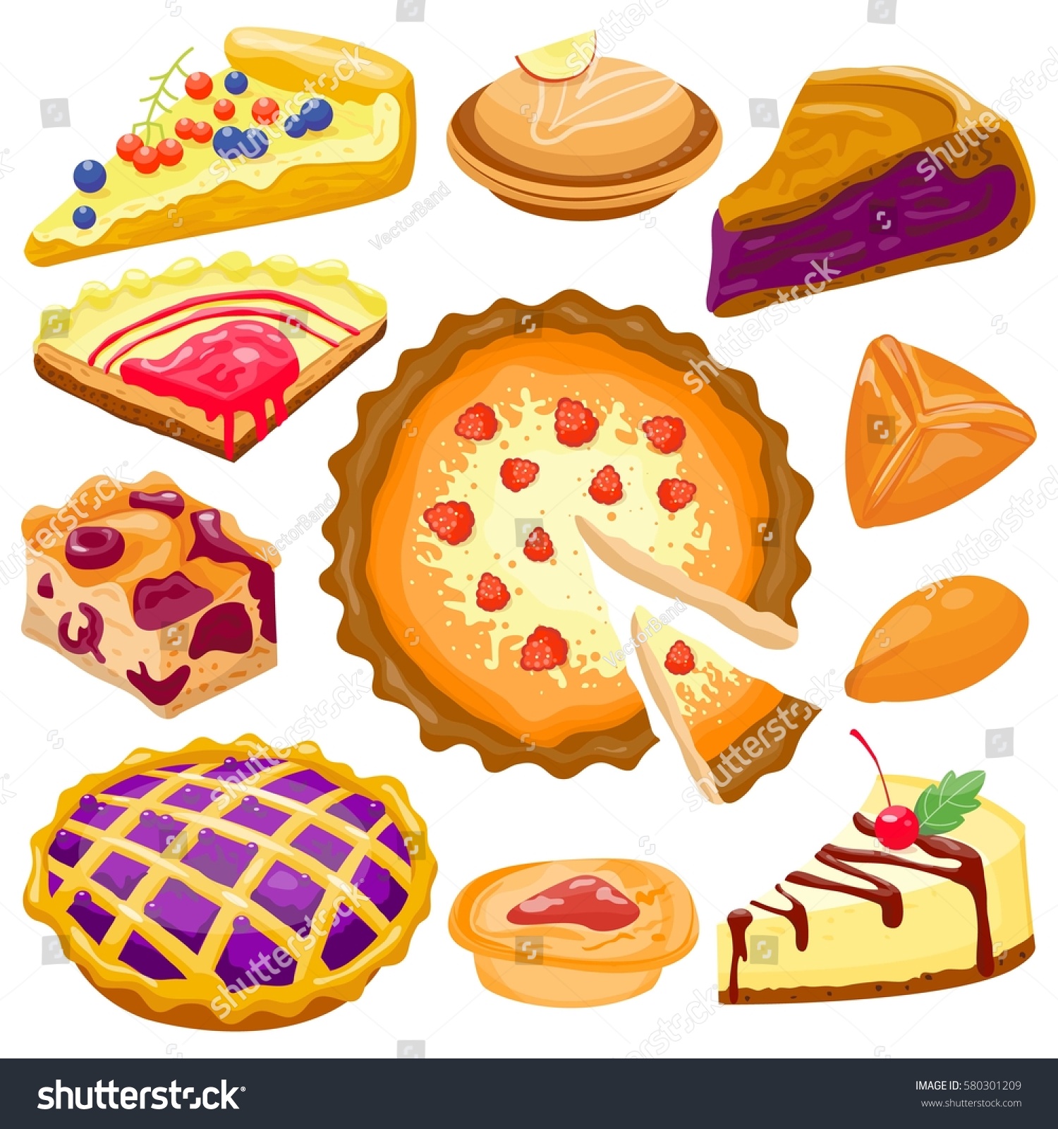 Cartoon Cake Pie Isolated Vector Illustration Stock Vector (Royalty ...