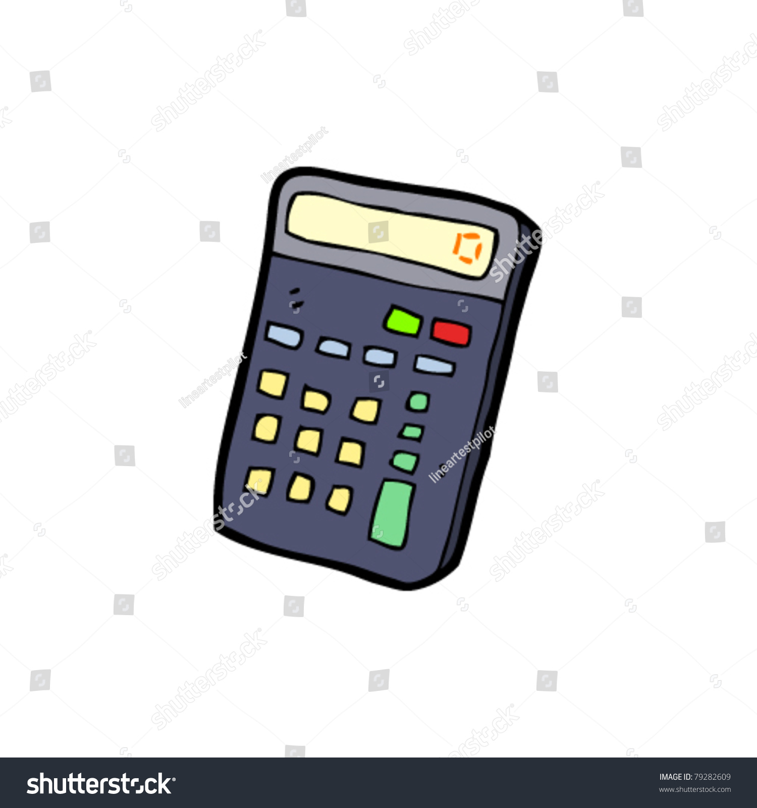 Cartoon Calculator Stock Vector 79282609 : Shutterstock