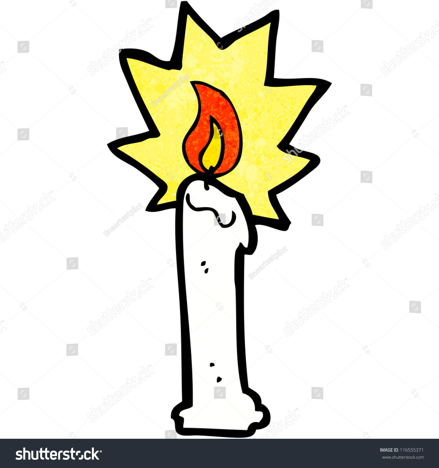 Cartoon Candle Stock Vector (Royalty Free) 116555371 | Shutterstock