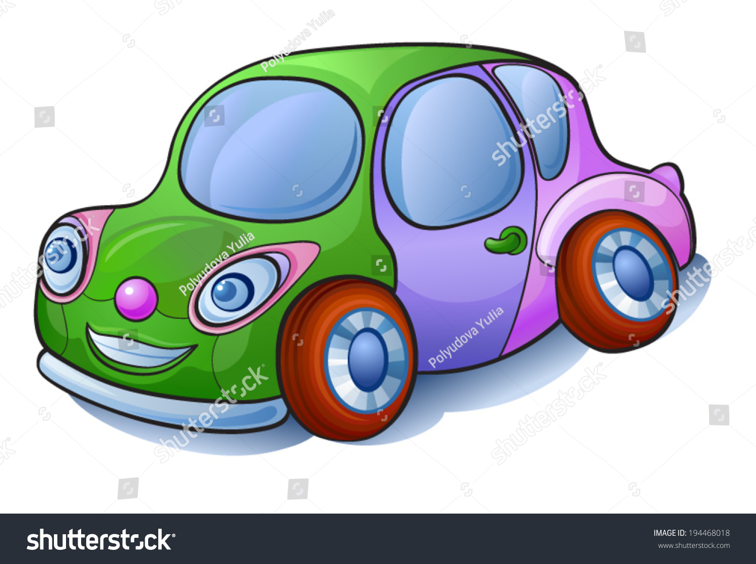 Cartoon Car Stock Vector (Royalty Free) 194468018 | Shutterstock