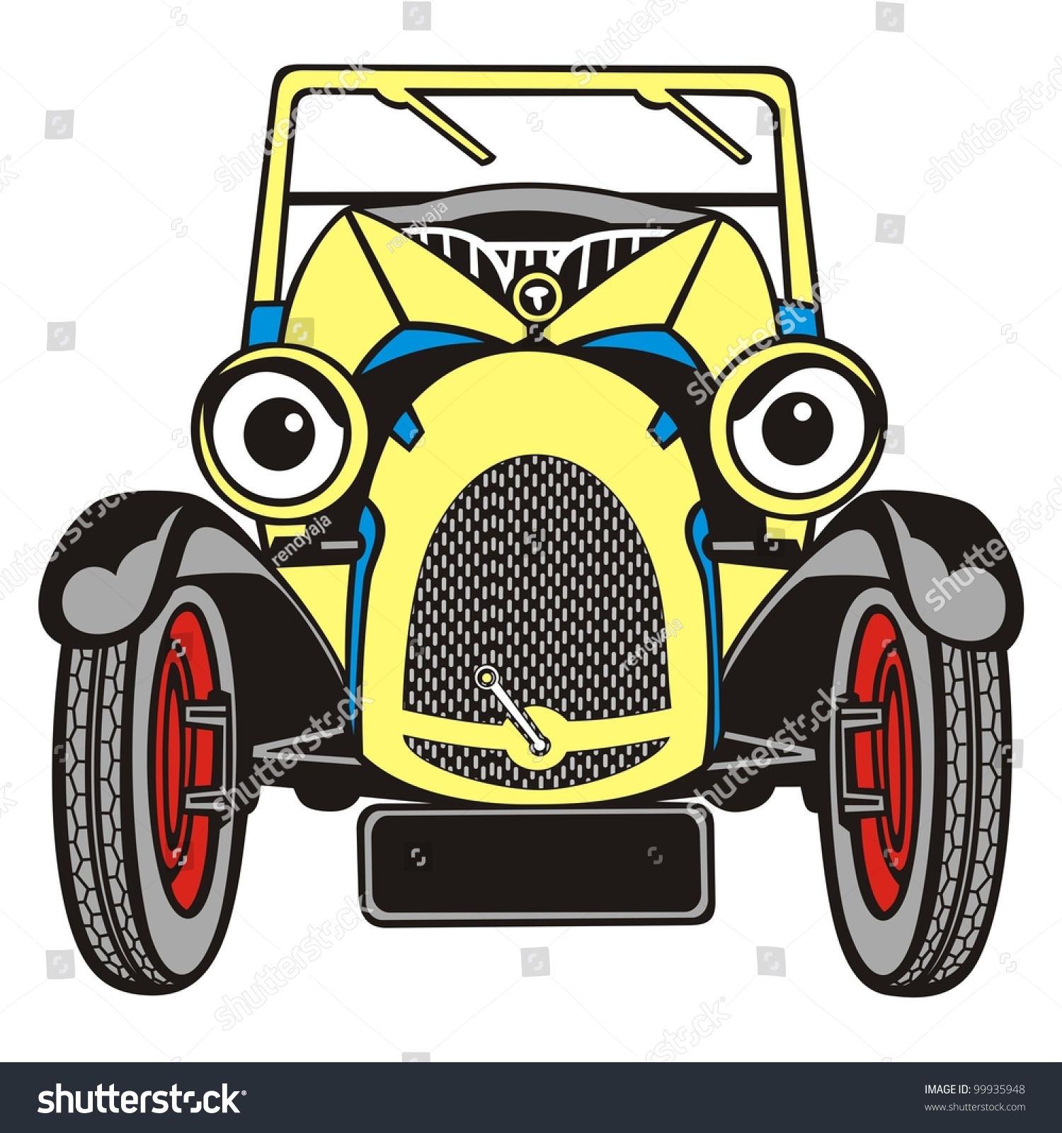 Cartoon Cars Vector: vector de stock (libre de regalías) 99935948 ...