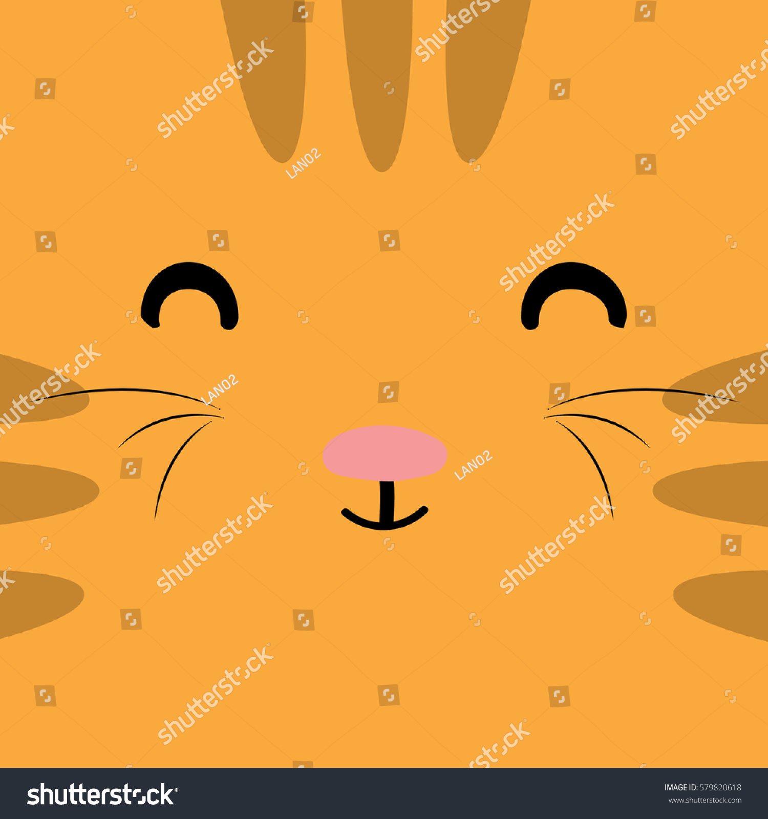 Cartoon Cat Background Stock Vector (Royalty Free) 579820618