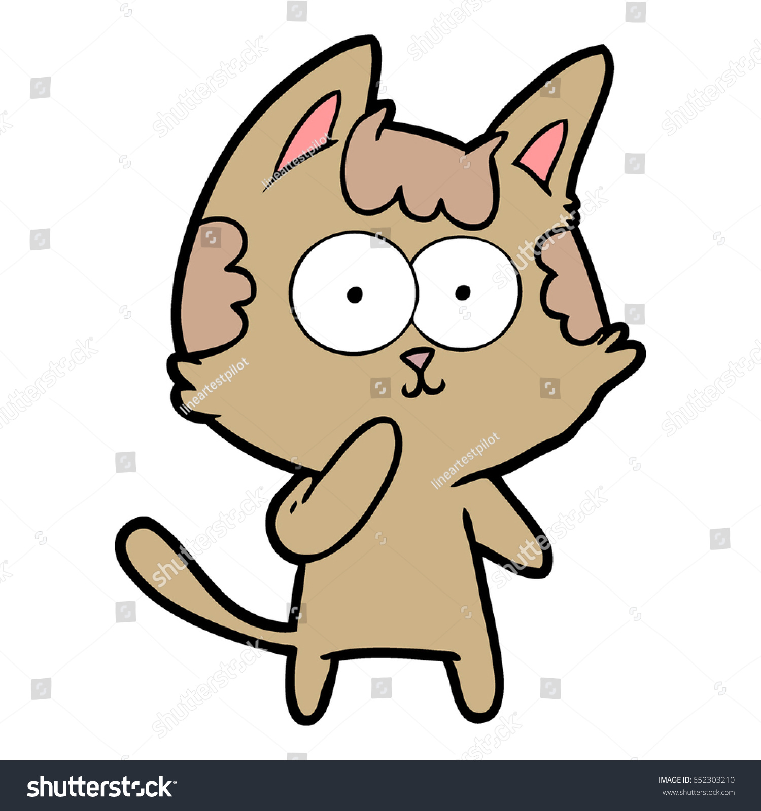 Cartoon Cat Considering Stock Vector (Royalty Free) 652303210