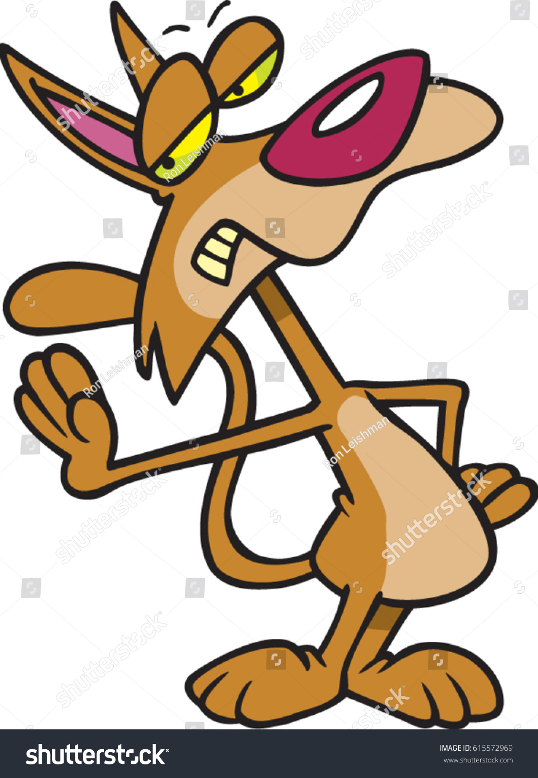 Cartoon Cat Rejecting Stock Vector (Royalty Free) 615572969