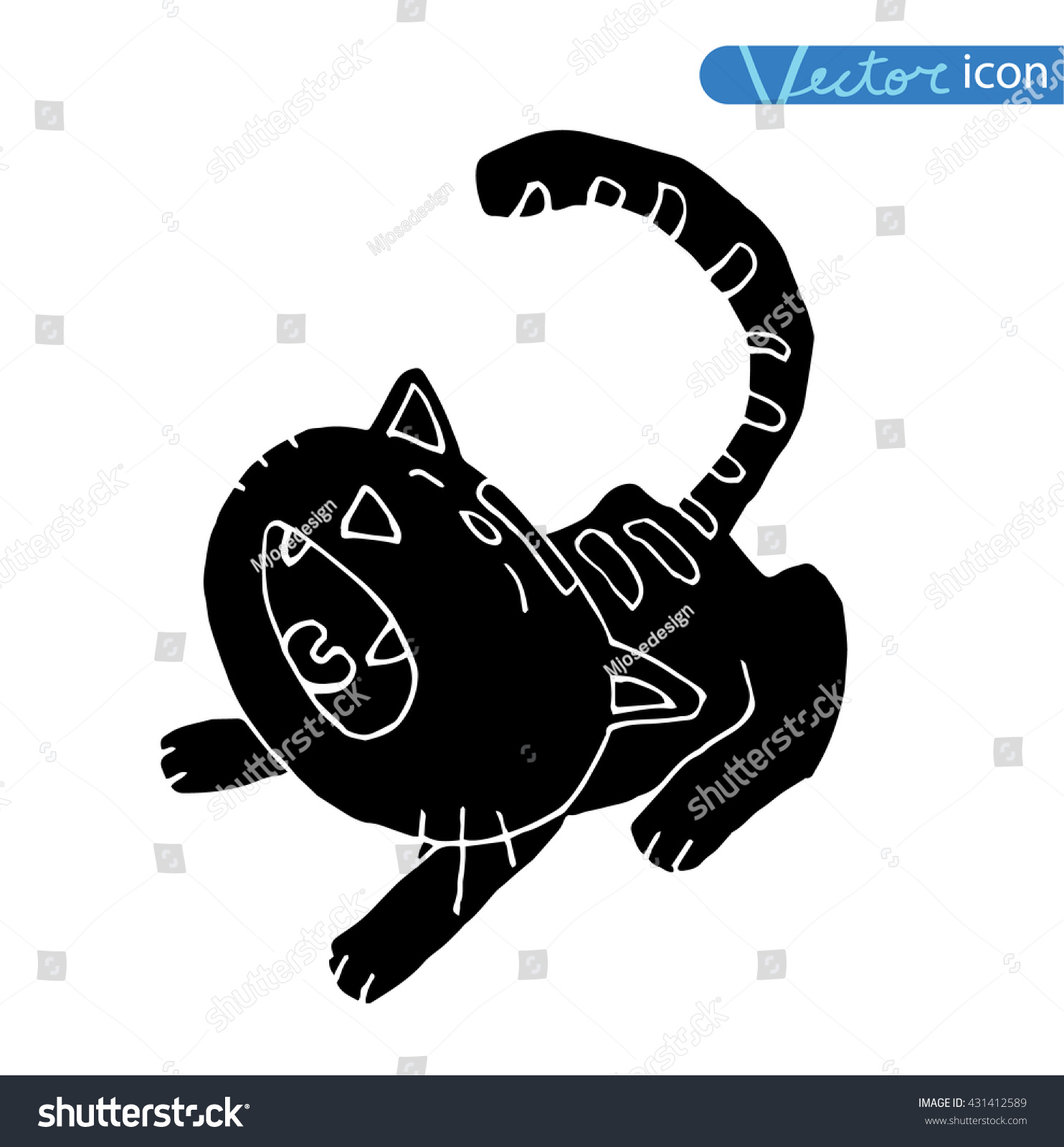 Cartoon Cat Set Illustration Vector Stock Vector (Royalty Free ...