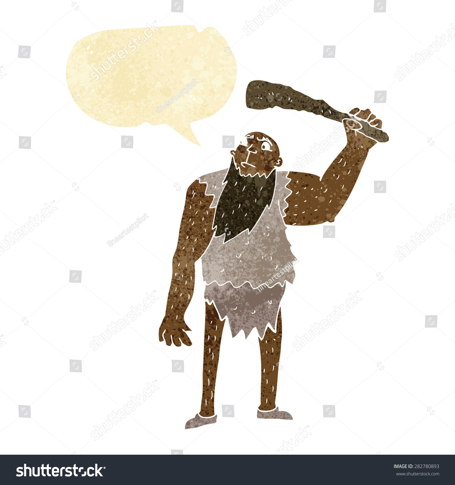 Cartoon Cave Man Stock Vector (Royalty Free) 282780893 | Shutterstock