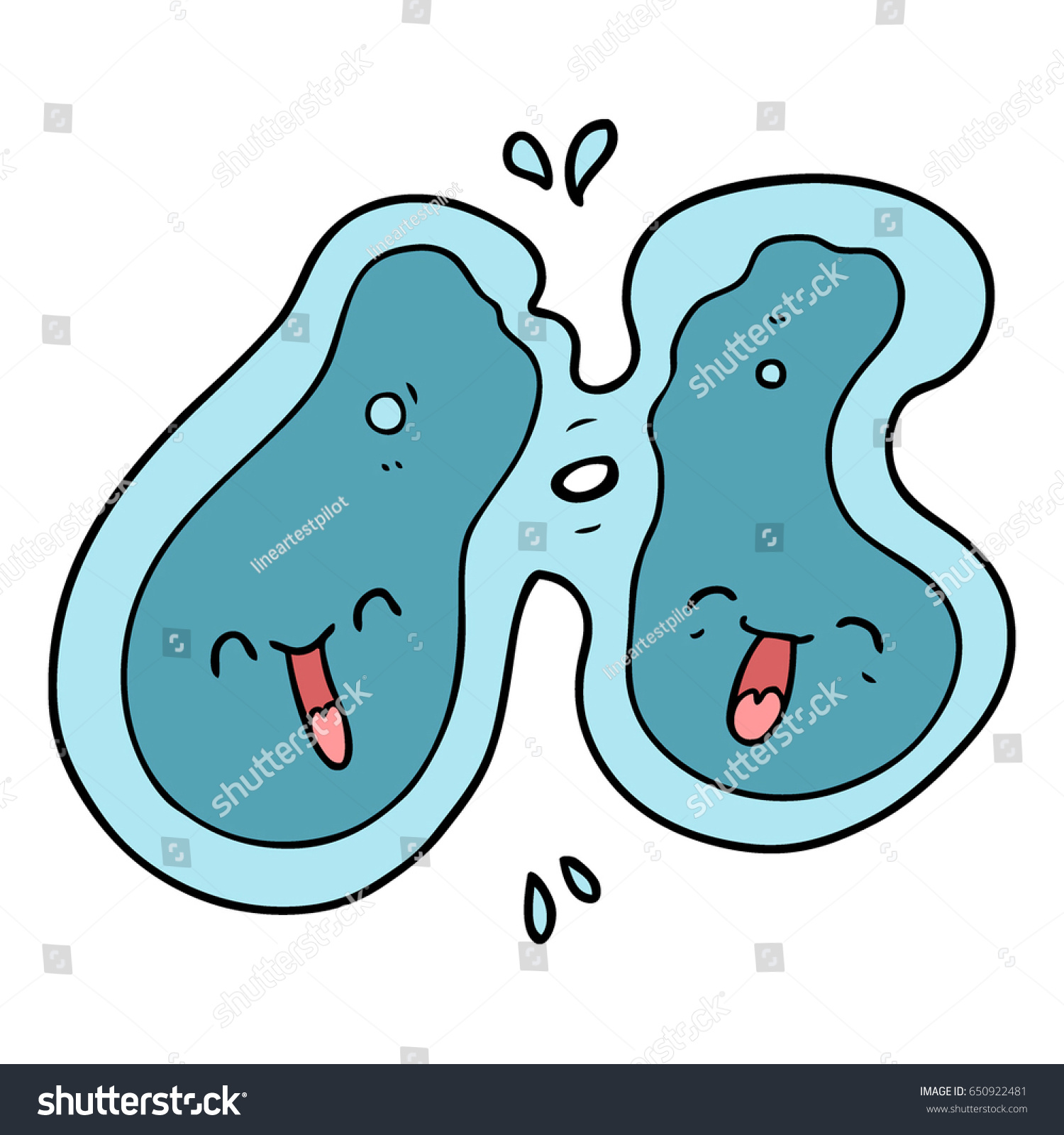 Cartoon Cell Dividing Stock Vector (Royalty Free) 650922481 | Shutterstock