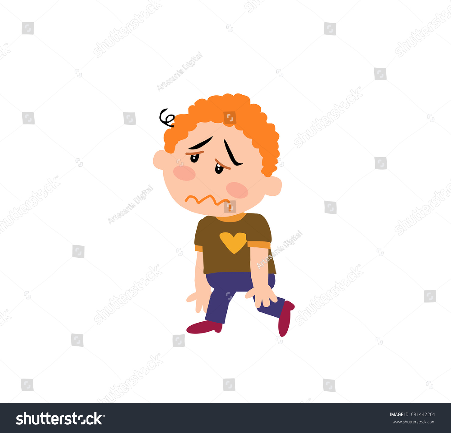 Cartoon Character Boy Dizzy Isolated Vector Stock Vector (Royalty Free ...