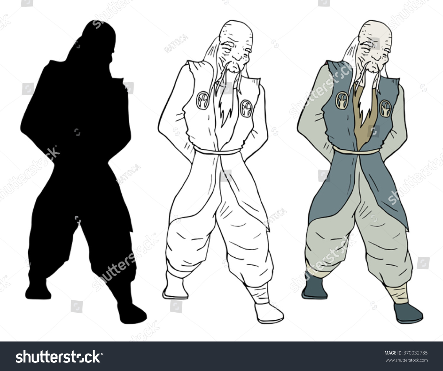 Cartoon Character Draw Stock Vector (Royalty Free) 370032785 | Shutterstock