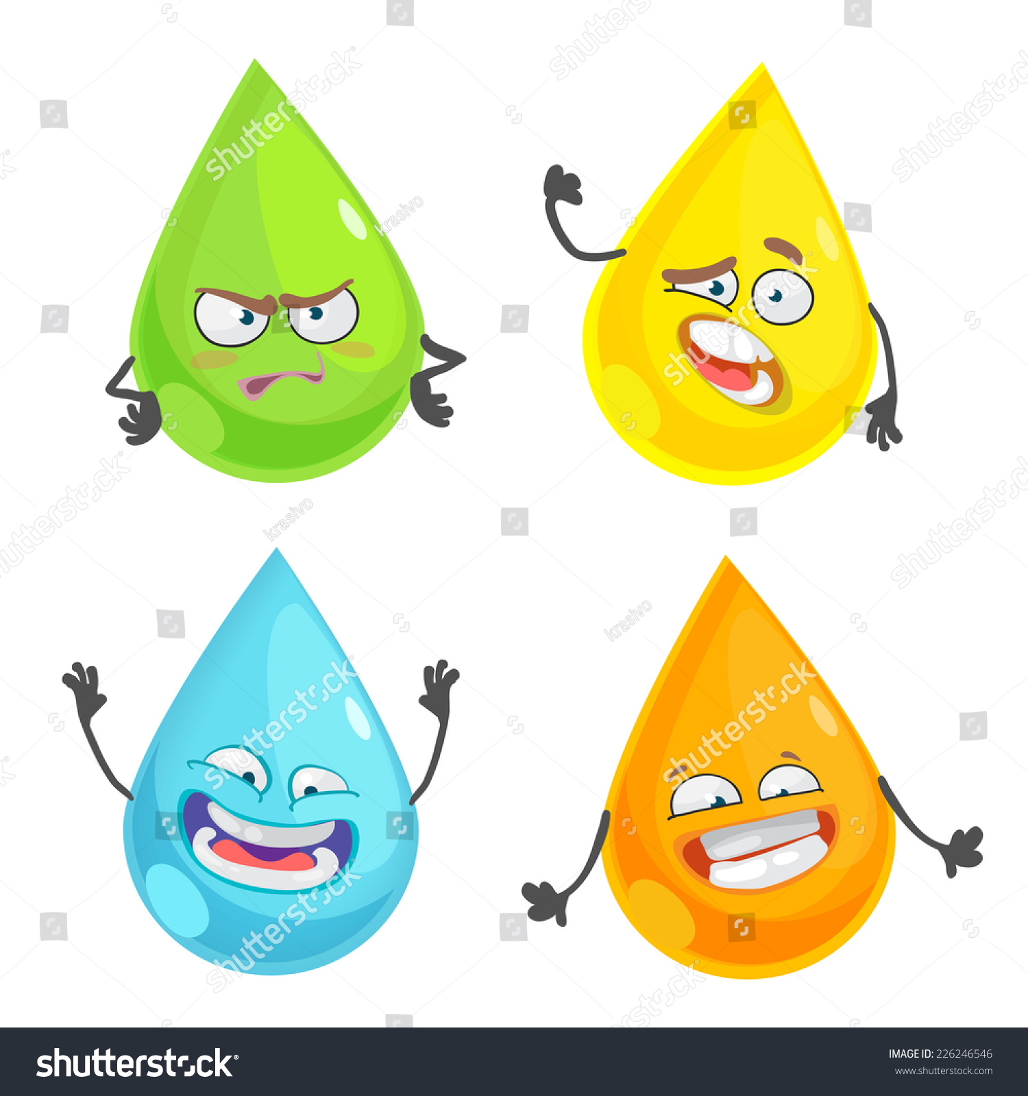 Cartoon Character Drop Stock Vector (Royalty Free) 226246546