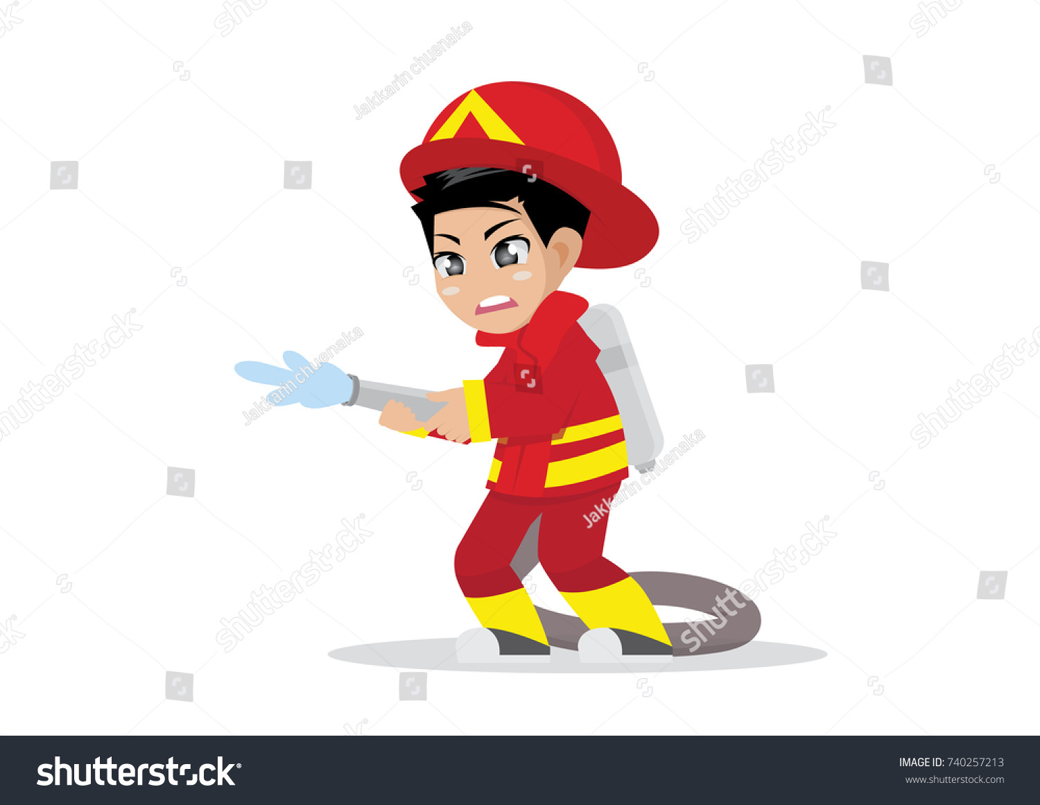 Cartoon Character Fireman Vector Eps10 Stock Vector (Royalty Free ...
